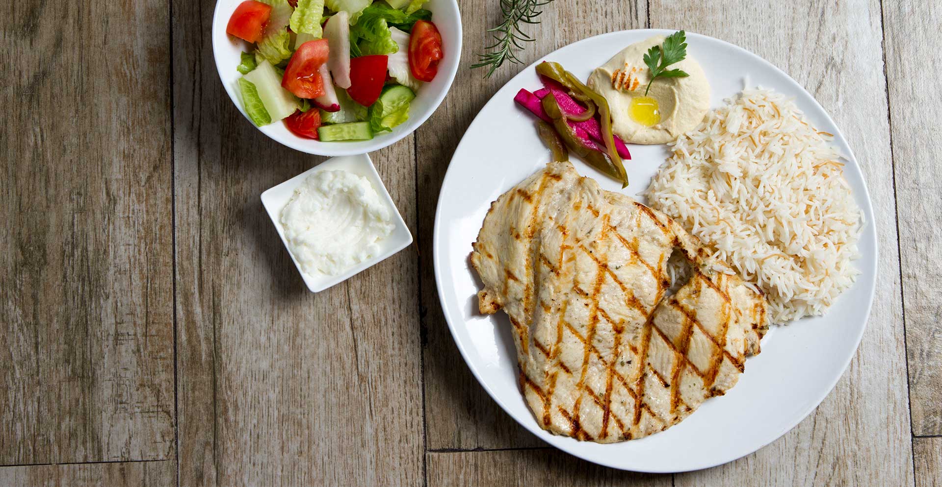 The Grilled Boneless Chicken Breast Meal | Mezza Lebanese Kitchen JLT Dubai